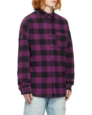 Palm Angels Logo-printed Checked Shirt
