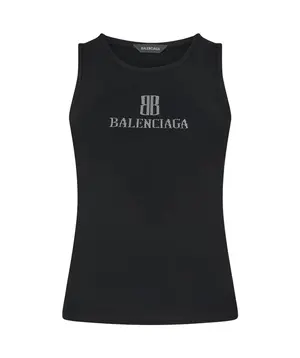 Balenciaga Sleeveless Fitted Vest - Black