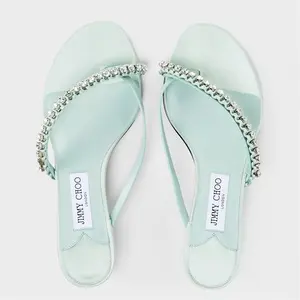 JIMMY CHOO Dila Embellished Sandals - White