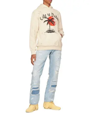 Palm Angels Slogan-print Paint Splatter Hoodie