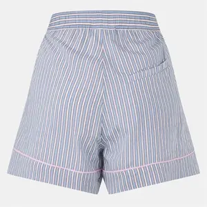 GANNI Striped Cotton Shorts - Multicolor