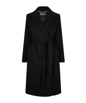 Barbour Clodagh Wool Trench Coat - Black