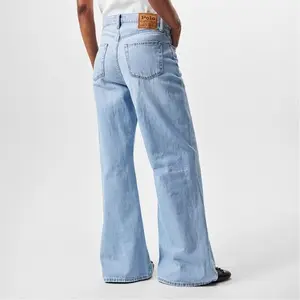 Polo Ralph Lauren Wide-leg Faded Denim Trousers