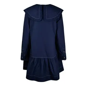 GANNI Collared Mini Shirt Dress With Adjustable Fit