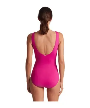 Ralph Lauren Ruffled Plunge One-piece Swimsuit