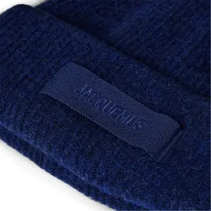 Jacquemus Le Gros Grain Knitted Beanie - Blue