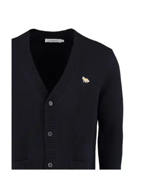 Maison Kitsuné V-neck Long-sleeved Cardigan