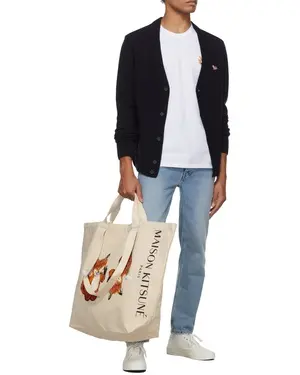 Maison Kitsuné V-neck Long-sleeved Cardigan