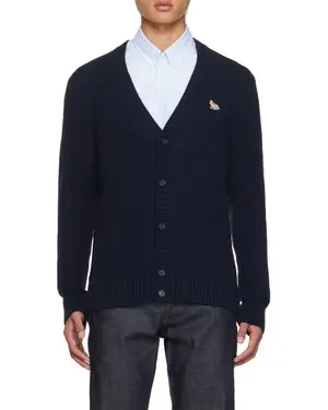 Maison Kitsuné V-neck Long-sleeved Cardigan