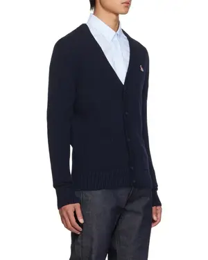 Maison Kitsuné V-neck Long-sleeved Cardigan