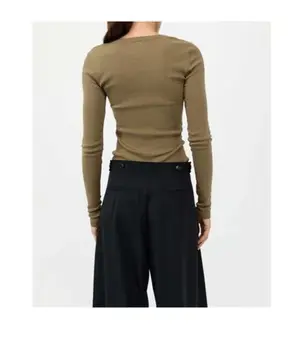 ST. AGNI Wide Leg Pleat Pants