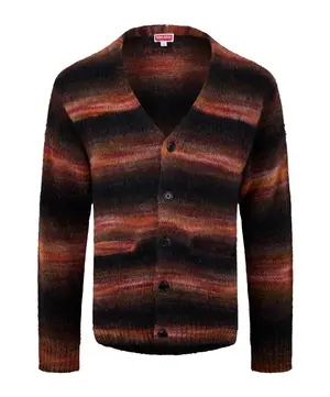 Kenzo Mohair Cardigan With Striped Pattern