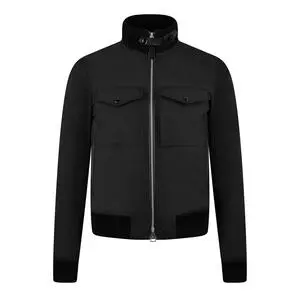 TOM FORD Stand-up Collar Casual Jacket - Black