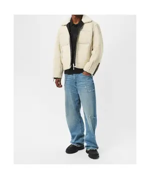 REPRESENT Slim-fit Leather Jacket With Zip Closure And Patch Pockets