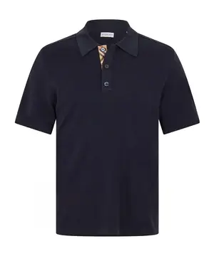 Burberry Knit Ss Polo Sn54 - Black