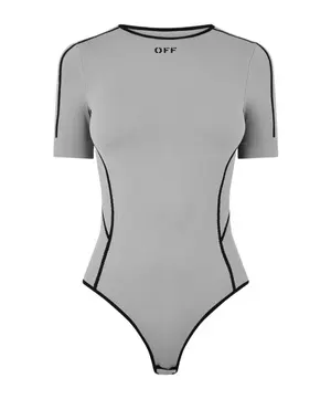 Off-White Seamless Bodysuit With Crew Neck