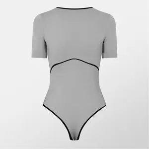 Off-White Seamless Bodysuit With Crew Neck