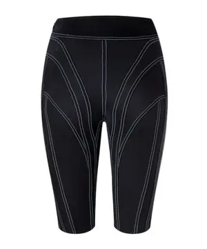 MUGLER Bike Shorts With Contrast Stitching