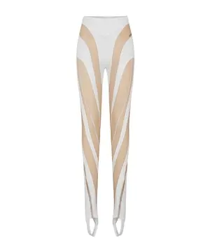 MUGLER Mugler Spiral Leggings White