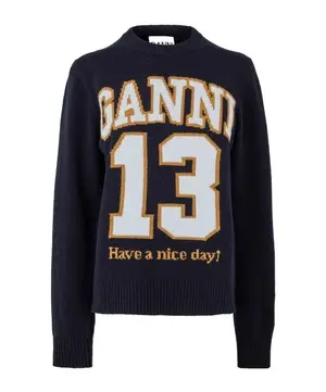 GANNI Baseball Crew Jumper