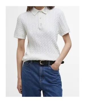 Barbour Hartland Short Sleeve Cable Knit Polo
