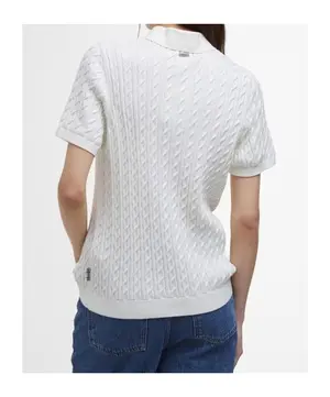 Barbour Hartland Short Sleeve Cable Knit Polo