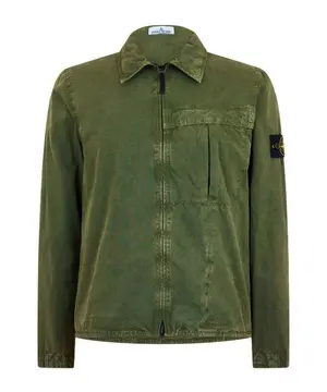 Stone Island Washed Cotton-canvas Overshirt