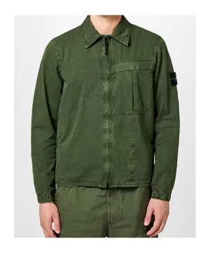 Stone Island Washed Cotton-canvas Overshirt