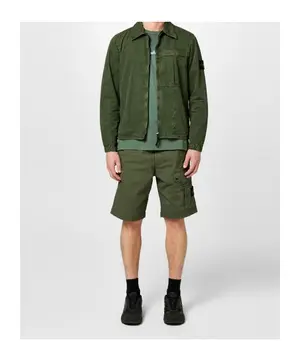Stone Island Washed Cotton-canvas Overshirt