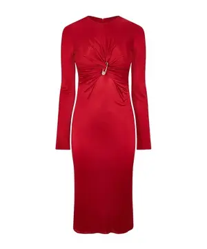 Versace Long Sleeve Midi Dress