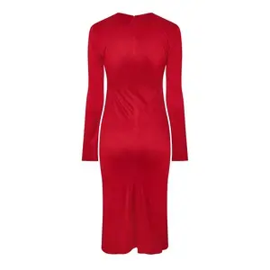 Versace Long Sleeve Midi Dress