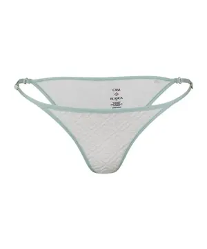 Casablanca Textured Bikini Bottoms - White