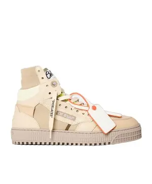 Off-White Off-White Off Court LD99 Colorblocked High Top Sneakers Nude