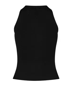 DIESEL® Sleeveless Knit Vest With Logo Detail