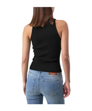 DIESEL® Sleeveless Knit Vest With Logo Detail