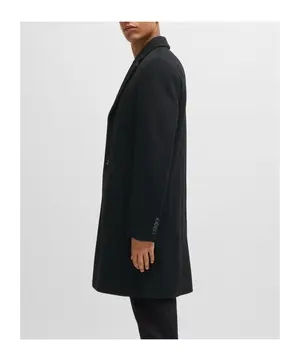 Hugo Boss Single-breasted Mid-length Wool Coat