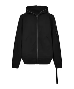 Rick Owens Versatile Zip-up Hooded Casual Jacket - Black