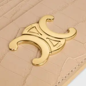 Celine Card Holder Triomphe In Niloticus Crocodile