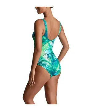 Ralph Lauren Ring Detail Plunge Swimsuit - Brown