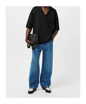 AMI Paris Knitted Short-sleeved Polo Shirt