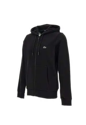 Lacoste Full-zip Hooded Sweatshirt - Black