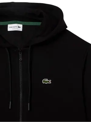 Lacoste Full-zip Hooded Sweatshirt - Black