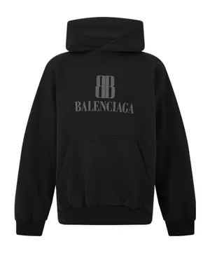 Balenciaga Logo Hoodie - Black