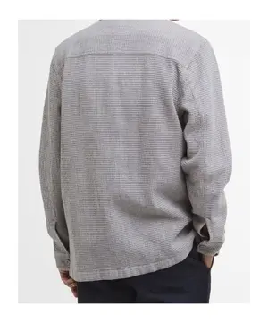 Barbour Waffle Knit Shirt Jacket - Gray