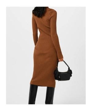 ANINE BING Victoria Ribbed Knit Dress