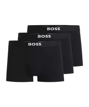 Hugo Boss 3 Pack Boxer Briefs With Logo Waistband - Black