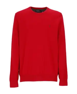Polo Ralph Lauren Polo Pony Embroidered Knitted Jumper - Red