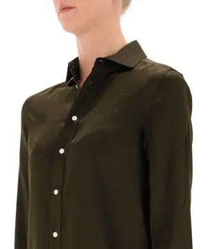 Polo Ralph Lauren Button-up Silk Shirt - Black