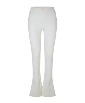 Off-White Solid-color Casual Pants - White