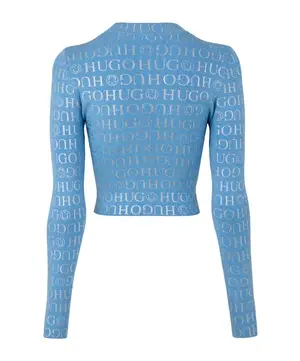 Hugo Boss Long Sleeve Cropped Top